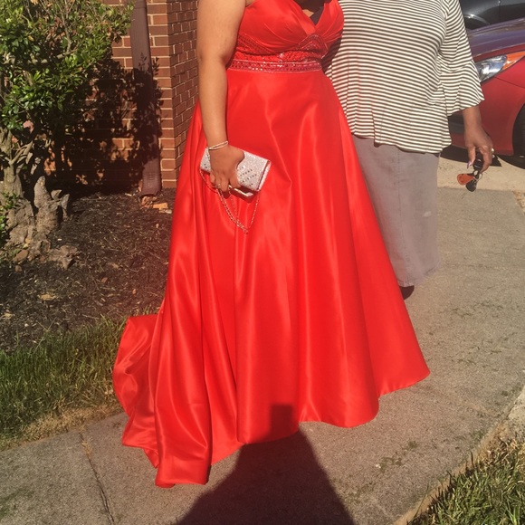Rachel allen | Dresses | Red Plus Size Prom Dress | Poshmark